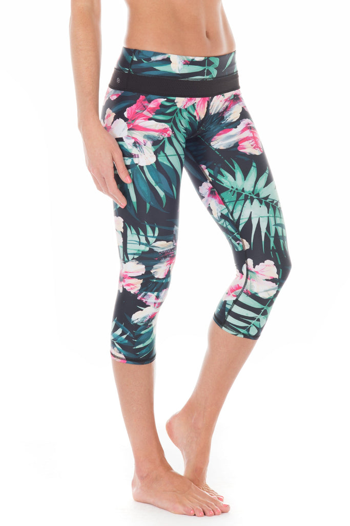 Hibiscus Palm | Lani Workout Capri | WITH LOVE FROM PARADISE